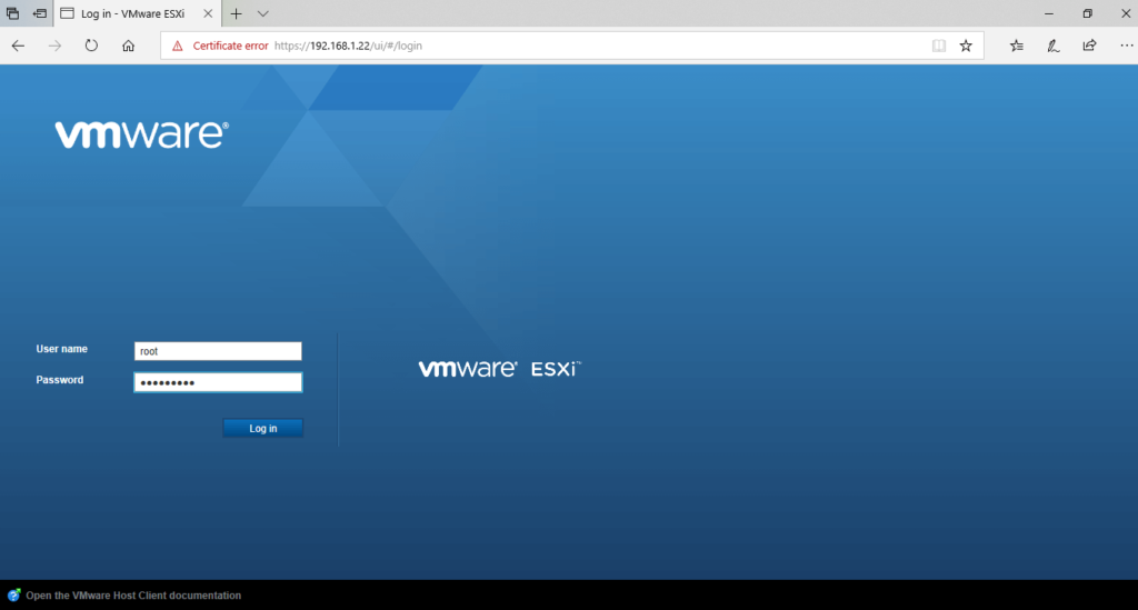 Installing VMWare vSphere ESXi 6.7 – CT Knowledge Base