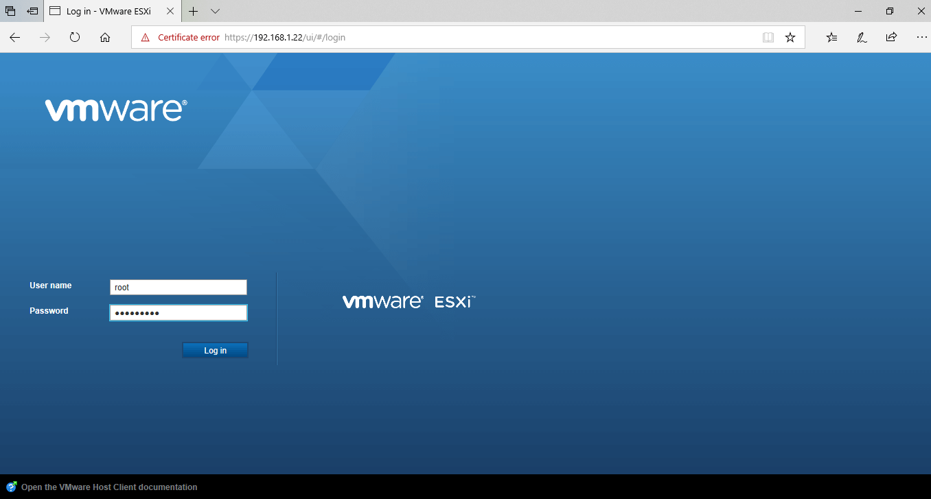 Installing VMWare vSphere ESXi 6.7 – CT Knowledge Base