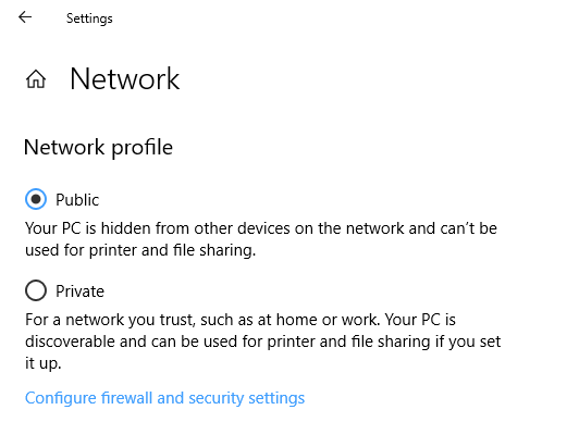 How to change Public to Private Network profile in Windows 10 – CT ...