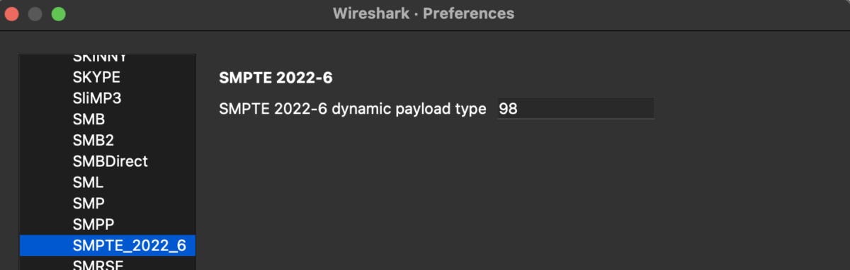 Customising WireShark to Analyse SMPTE-2022-6 and SMPTE-2110 RTP and PTP Traffic – CT Knowledge Base