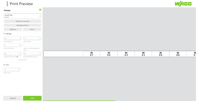 Printing a Patch Panel Label with the Wago Printer – CT Knowledge Base