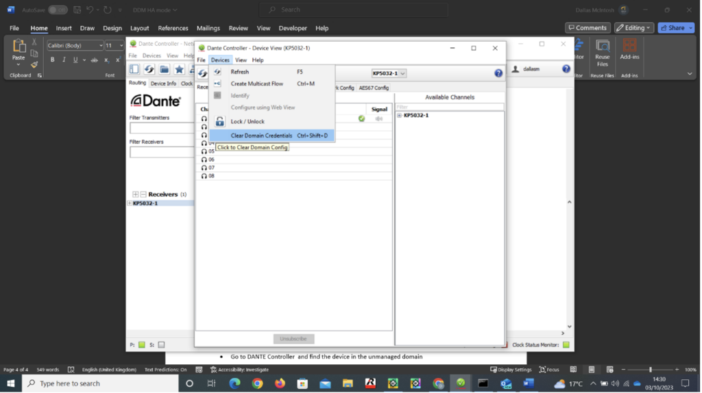 Getting started with Dante Domain Manager – CT Knowledge Base