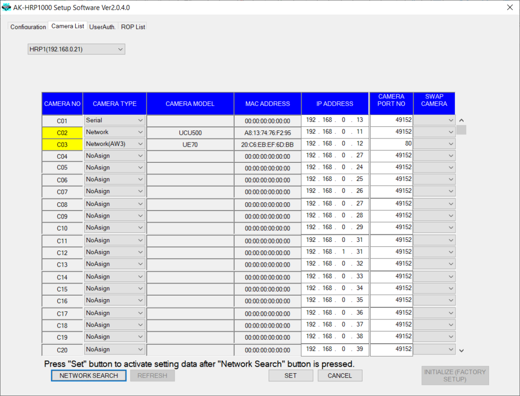 How to Configure Panasonic RoP’s (RCP’s) Over Network with CCU’s and PTZ Cameras – CT Knowledge Base