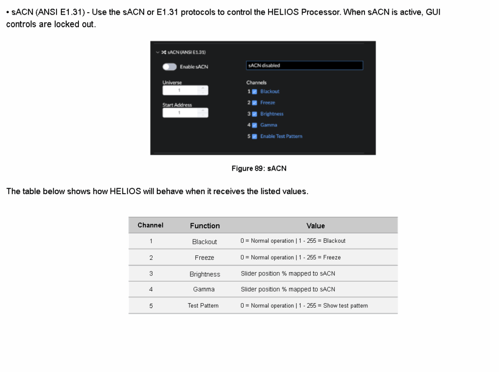 Control Megapixel Helios via sACN – CT Knowledge Base