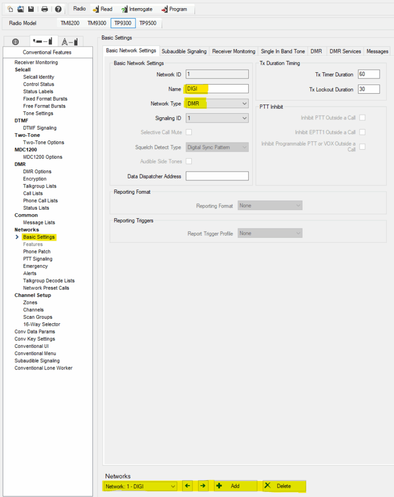 Programming Tait TP9300 with a mixture of analogue & digital Channels – CT Knowledge Base